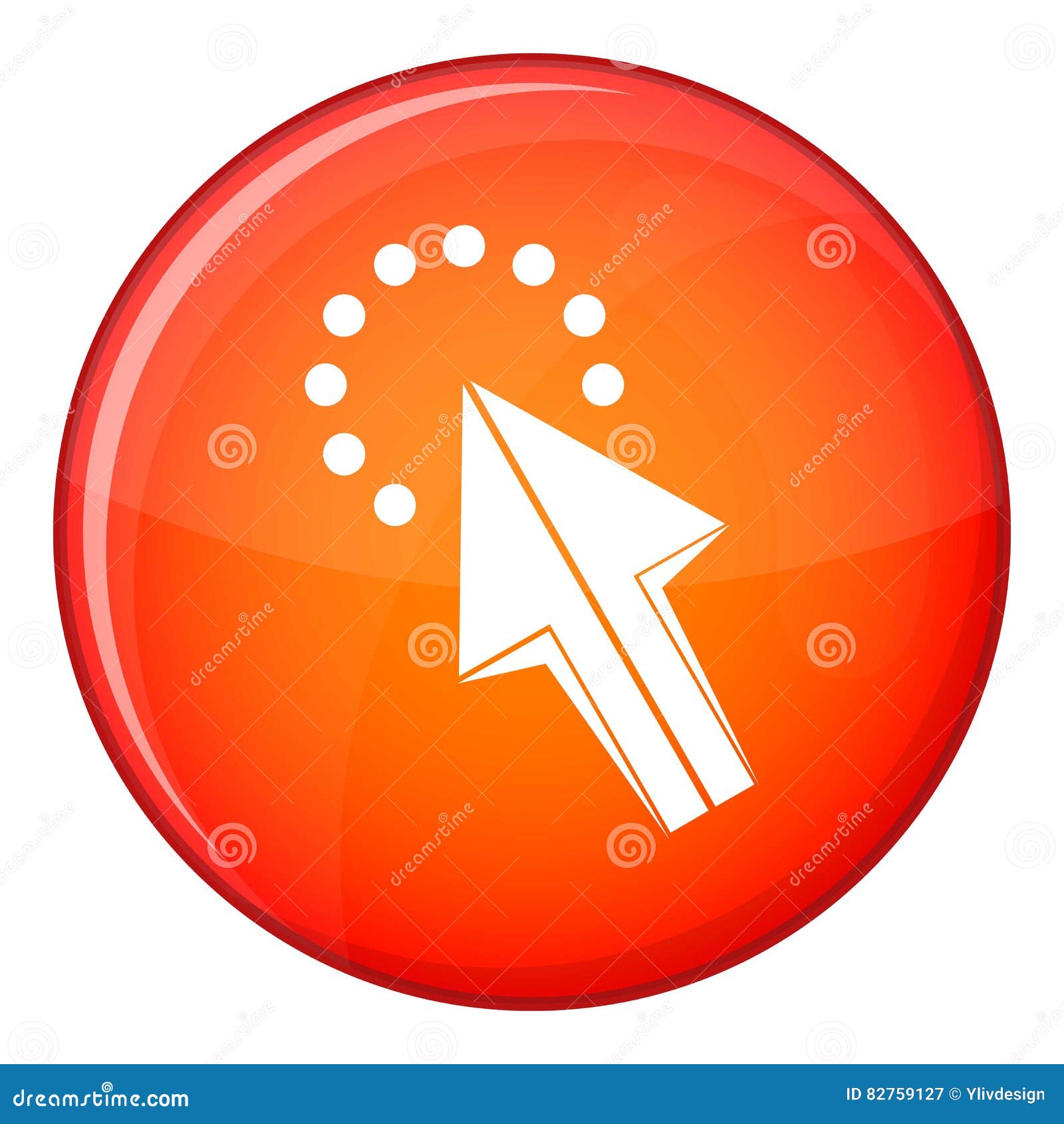 Click icon, flat style stock vector. Illustration of object - 82759127