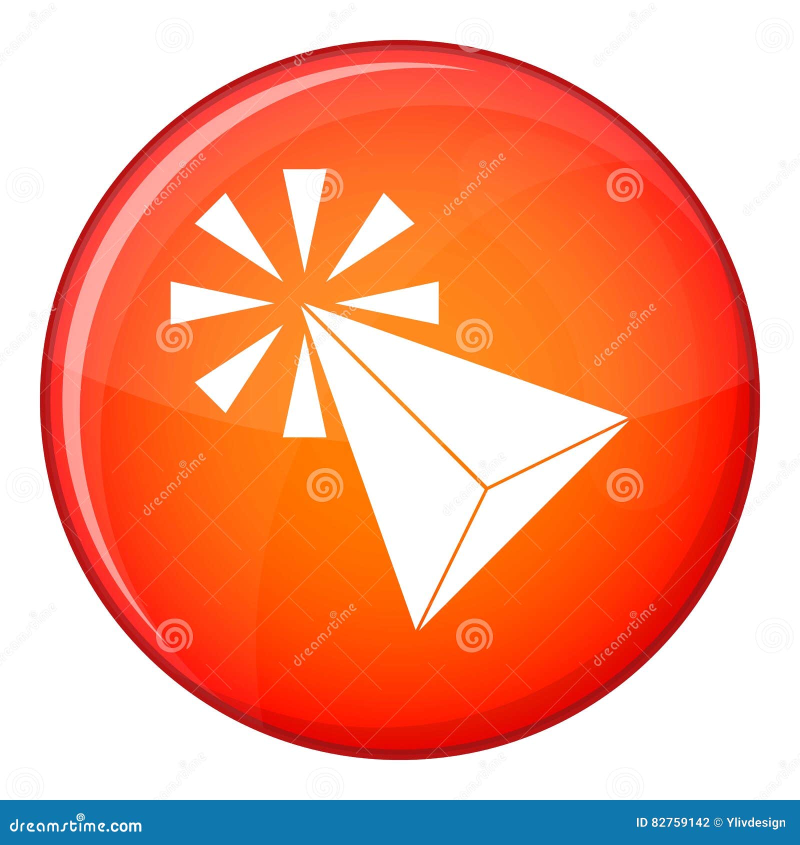 Click icon, flat style stock vector. Illustration of choice - 82759142