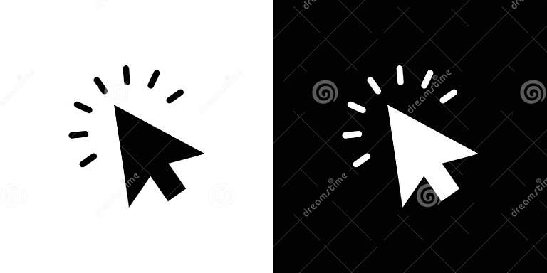 Click icon logo set vector stock vector. Illustration of button - 332866079