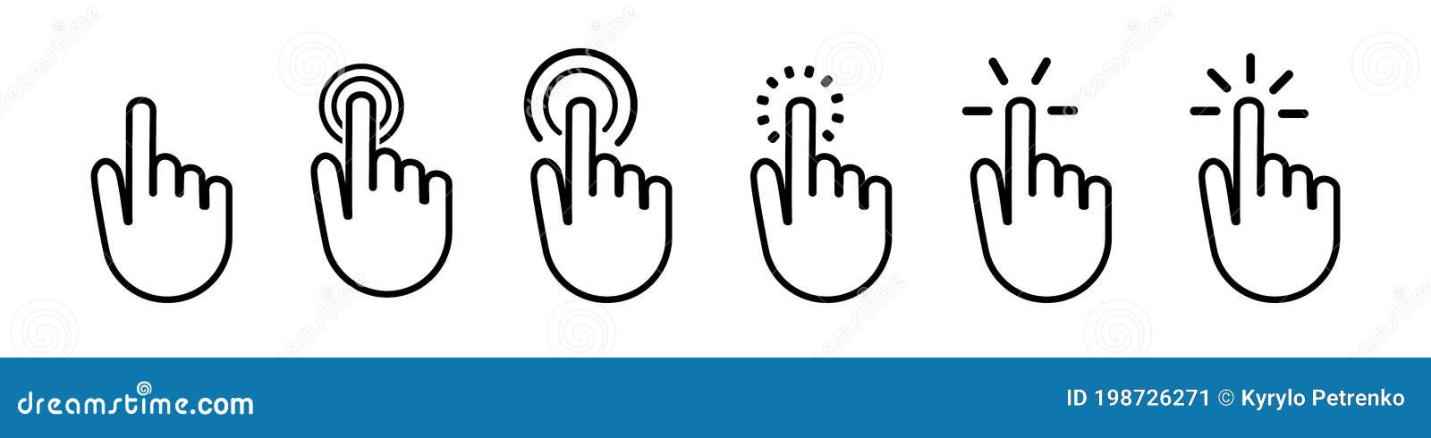 Mouse Finger Point Icon Stock Illustrations – 7,920 Mouse Finger Point ...