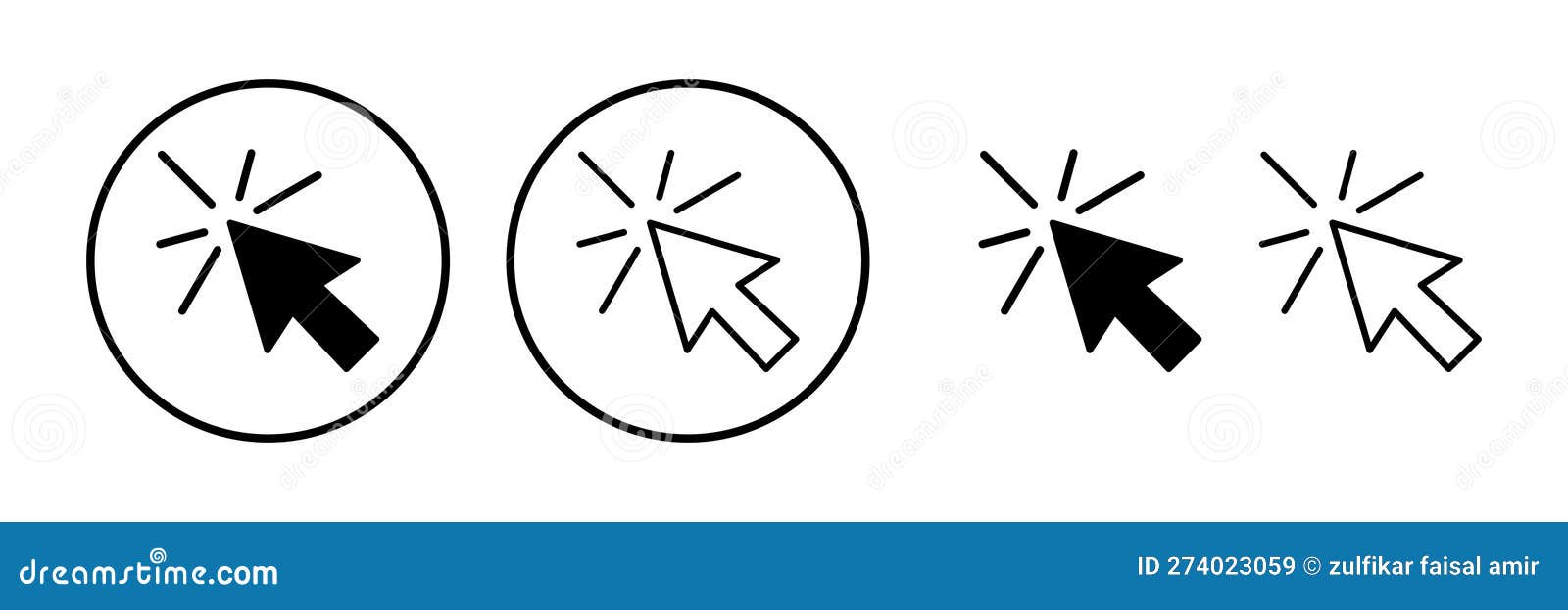Click Icon. Cursor Icon Vector. Pointer Sign Stock Illustration ...