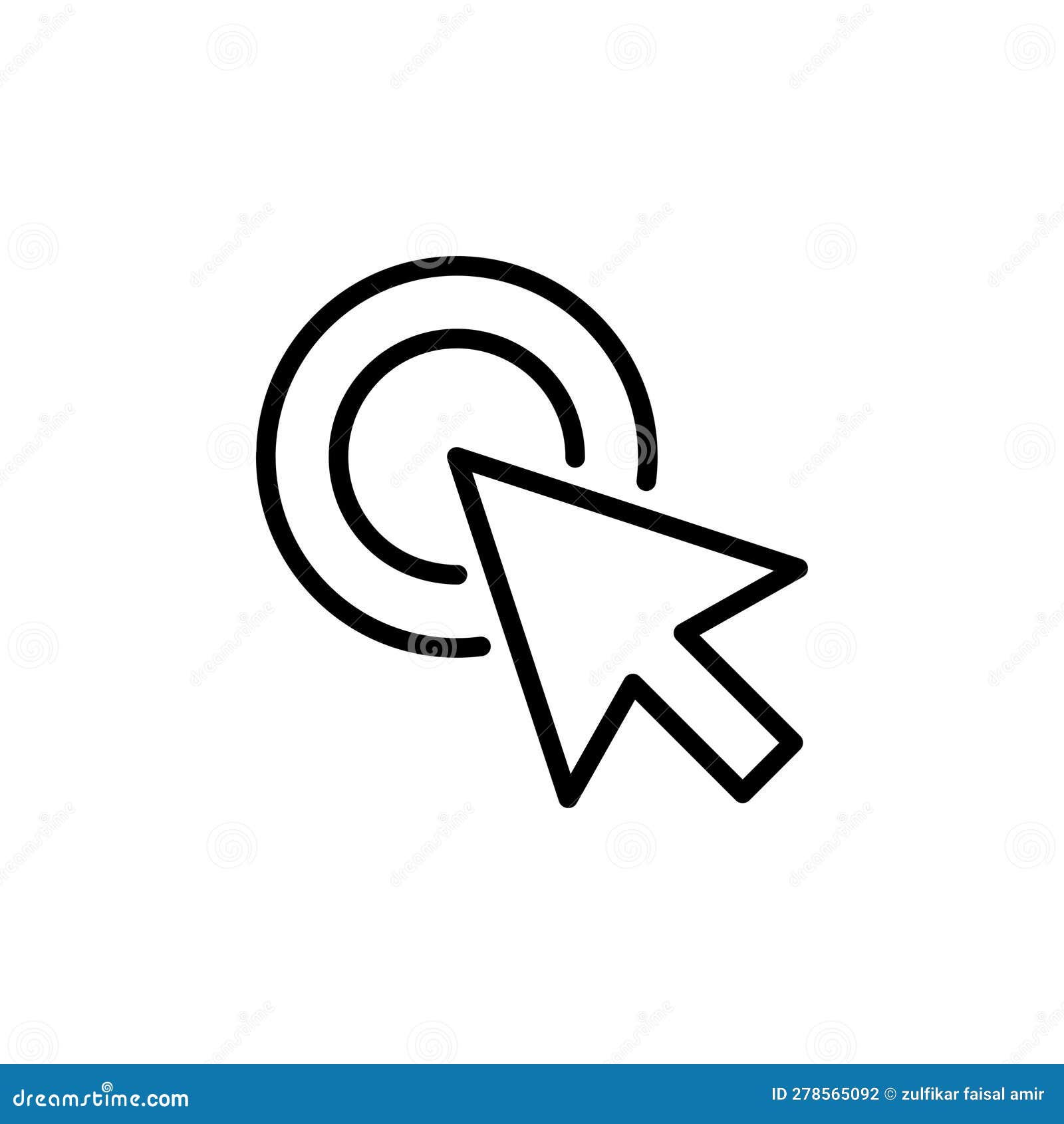 Click Icon . Pointer Arrow Icon. Cursor Icon Vector Stock Vector - Illustration of interface ...