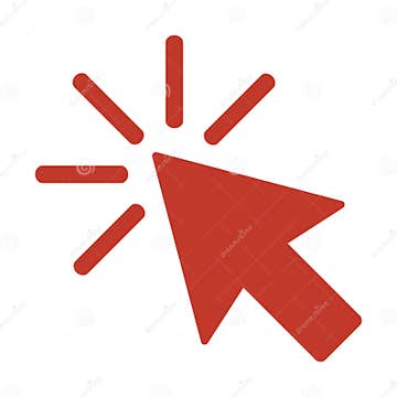 Click Icon on White Background. Stock Illustration - Illustration of ...