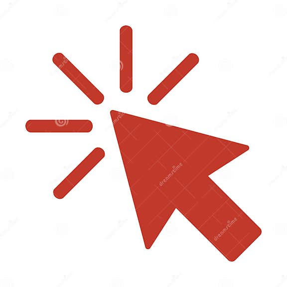 Click Icon on White Background. Stock Illustration - Illustration of ...