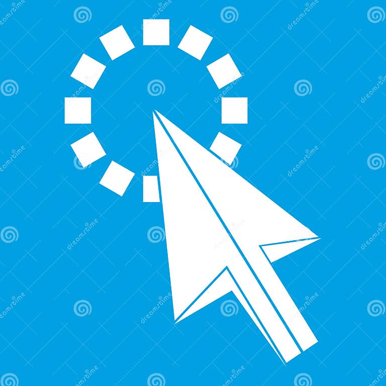 Click icon white stock vector. Illustration of interface - 121293906