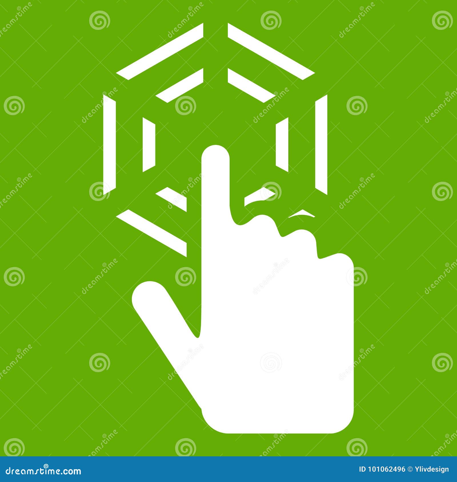 Click icon green stock vector. Illustration of link - 101062496