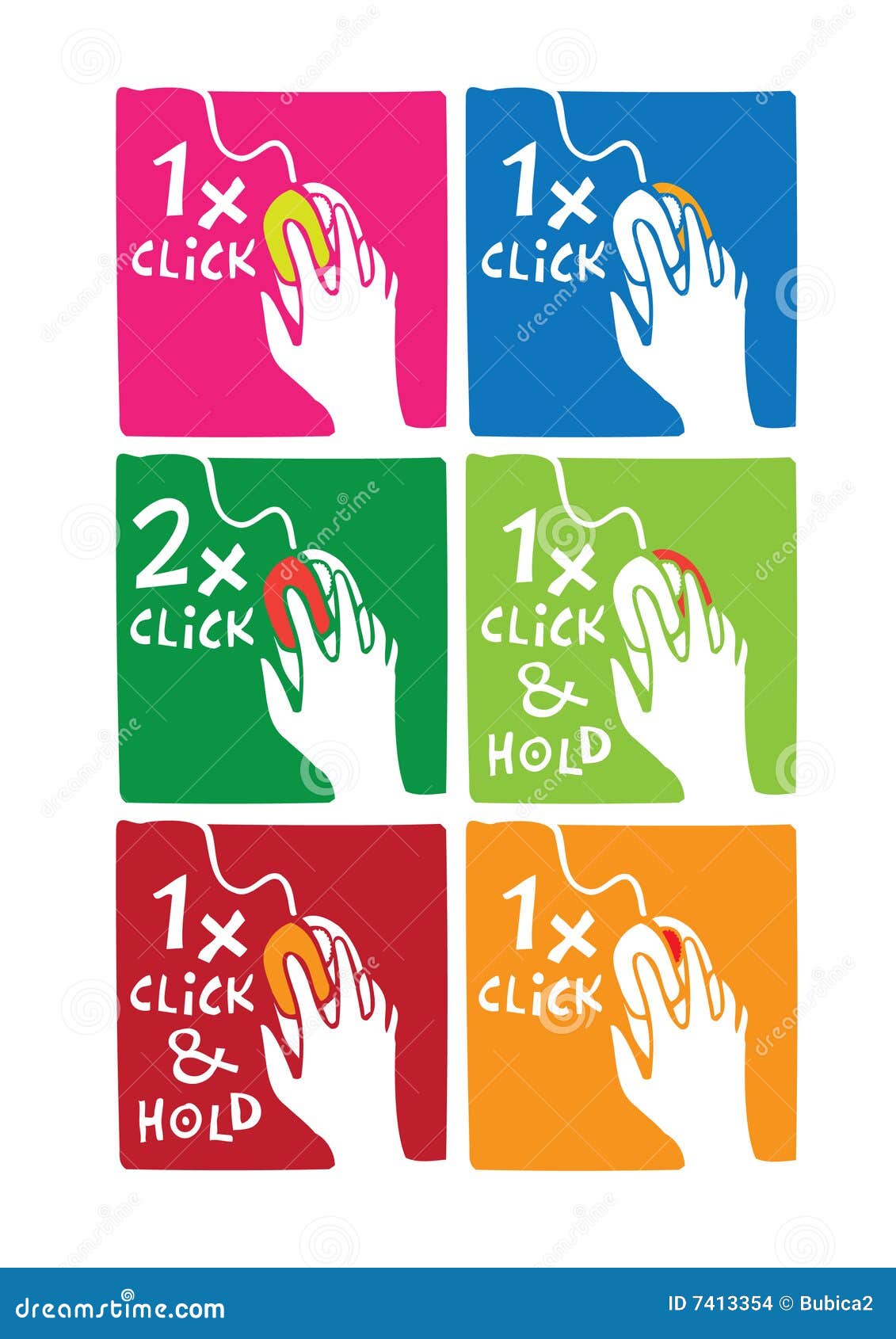 Click instructions stock vector. Illustration of navigation - 7413354