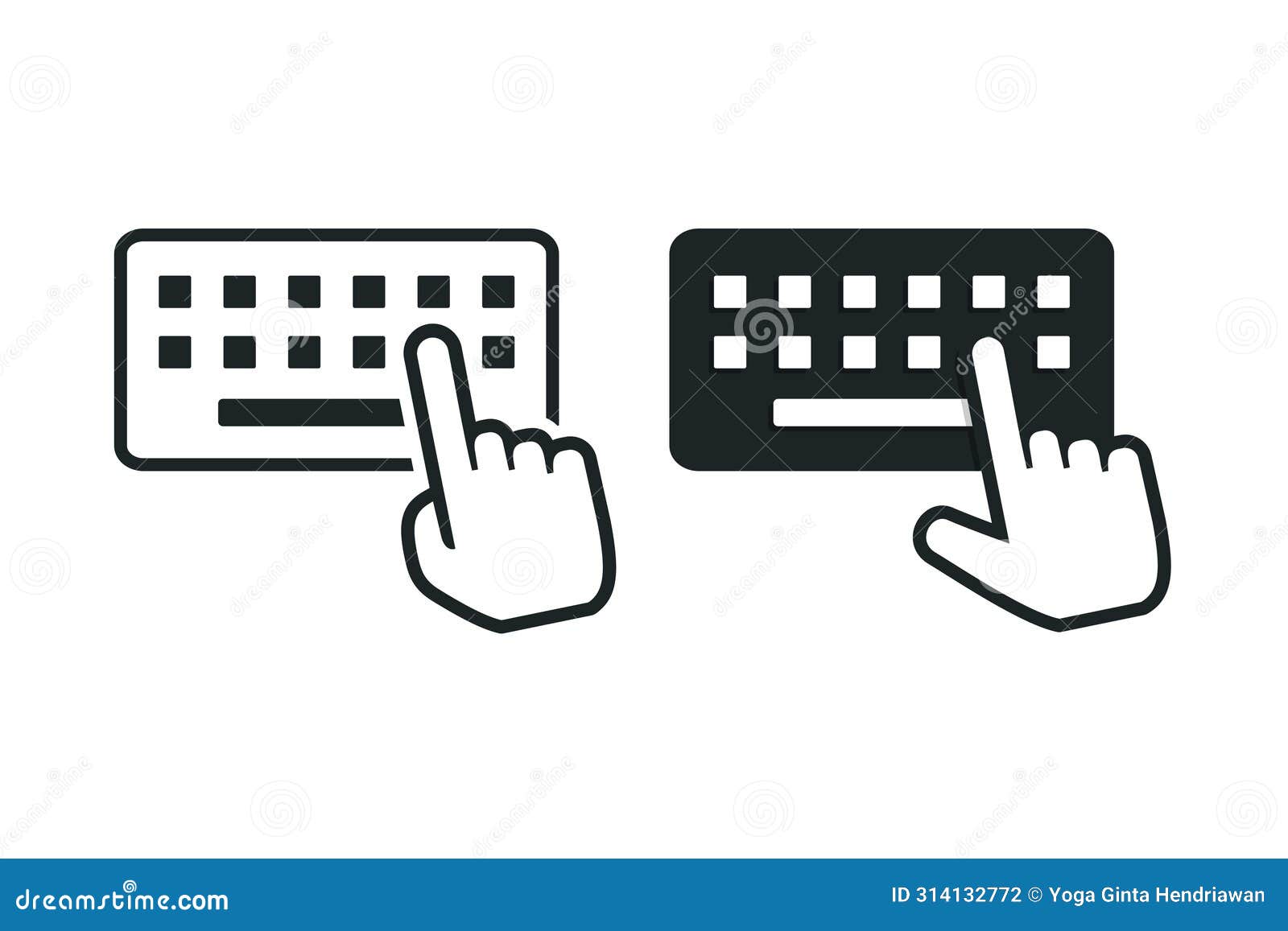 Click Keyboard, Typing. Illustration Vector Stock Vector - Illustration ...