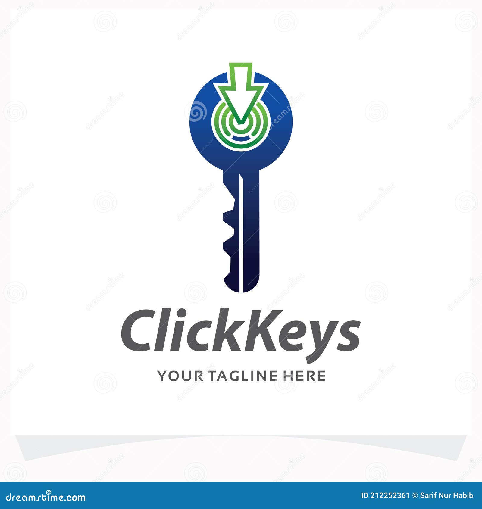 Click Keys Logo Design Template Stock Vector - Illustration of code ...