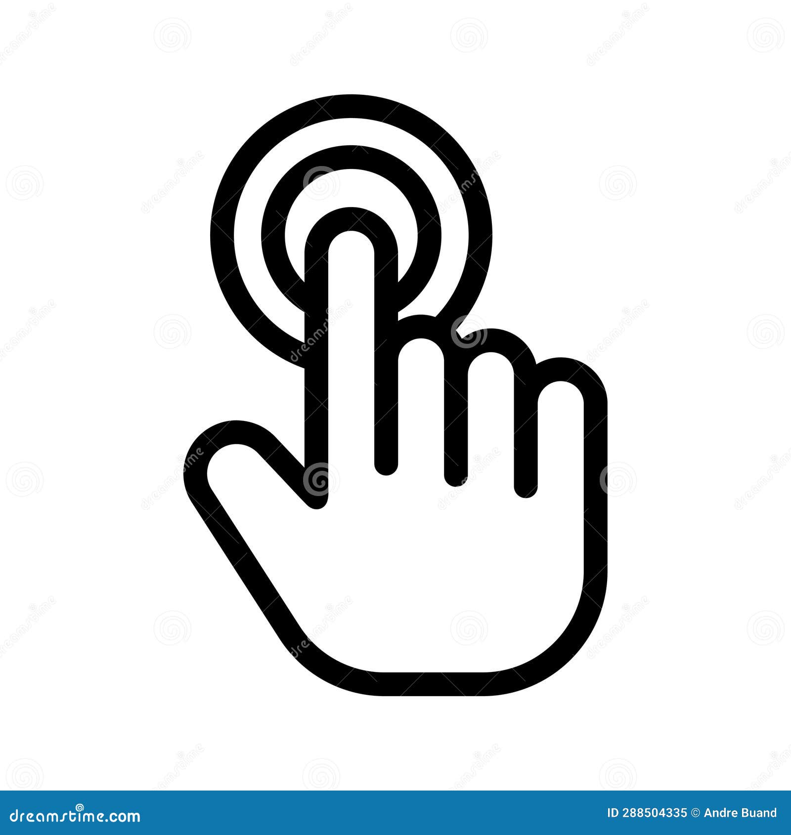 Click Line Icon Illustration Vector Graphic Stock Illustration ...