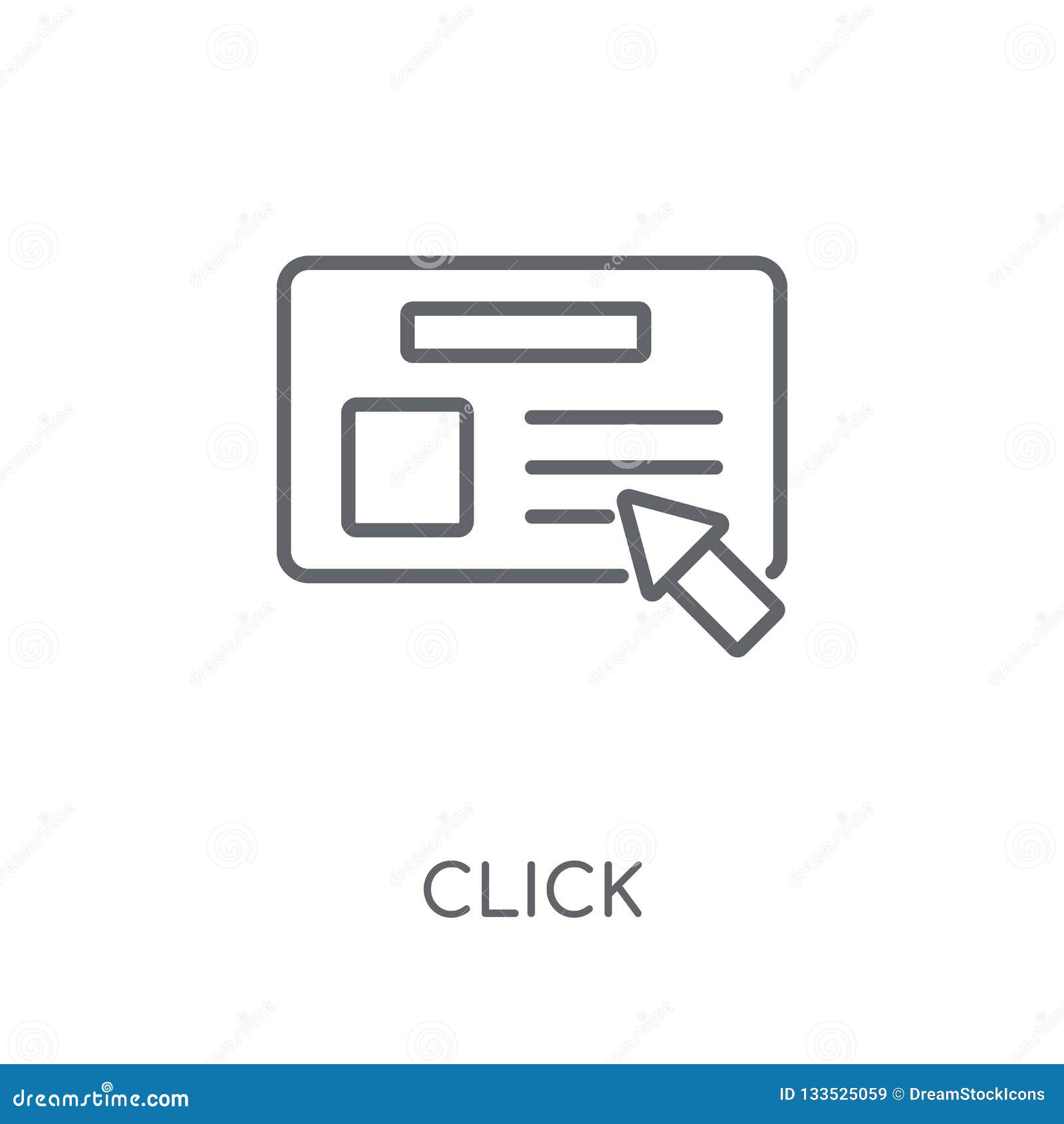 Click Linear Icon. Modern Outline Click Logo Concept on White Ba Stock ...