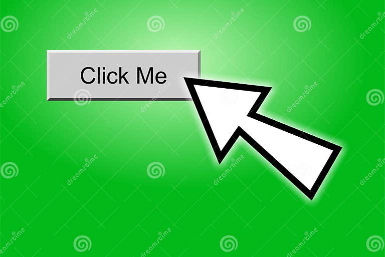 Click Me stock illustration. Illustration of mouse, arrow - 38046