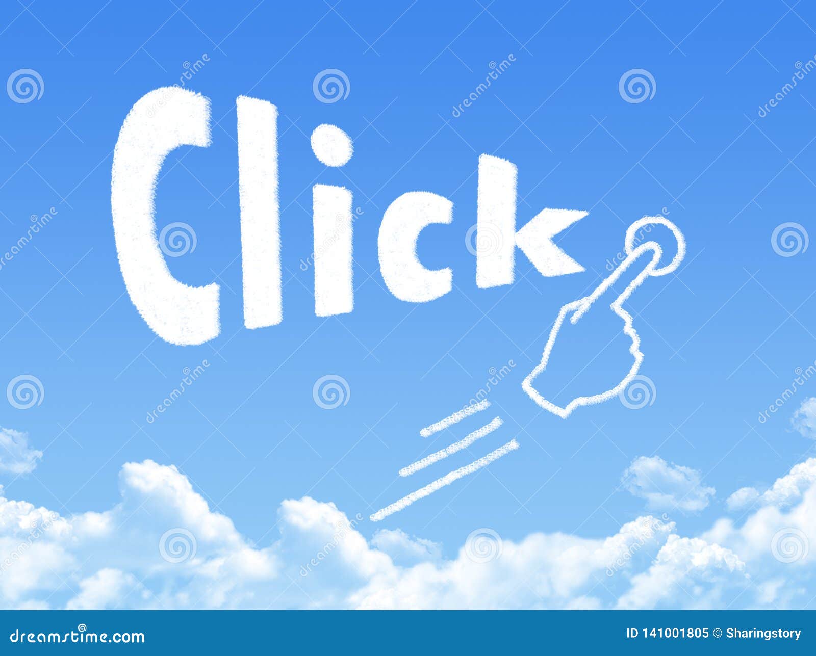 Click message cloud shape stock illustration. Illustration of blow ...