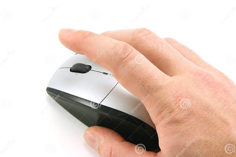 Click the mouse stock photo. Image of office, dragging - 1884648