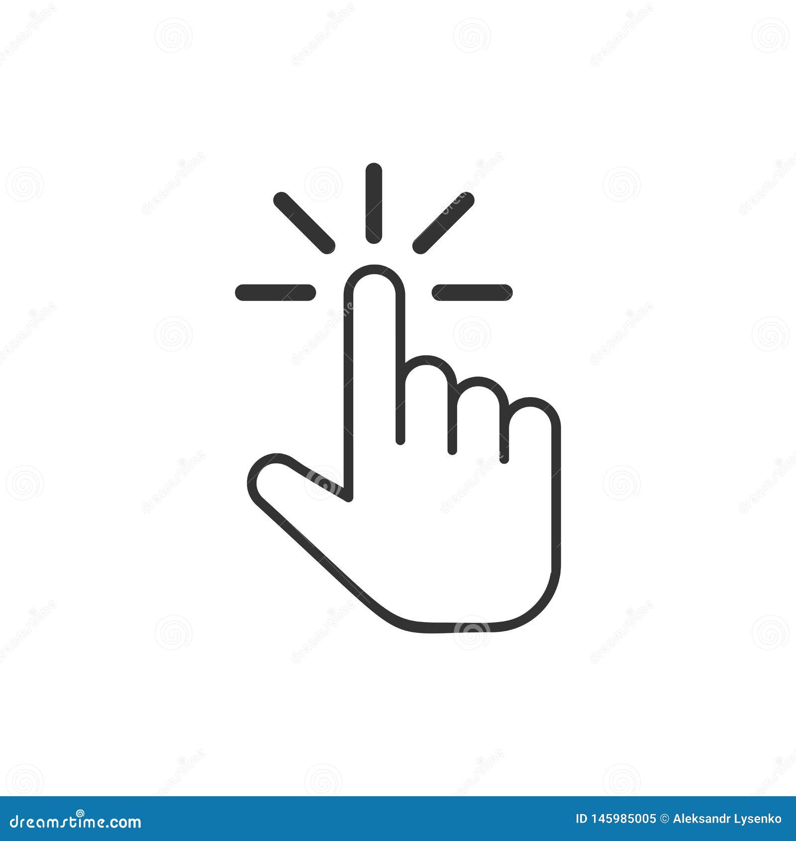 Click Mouse Icon in Flat Style. Pointer Vector Illustration on White ...