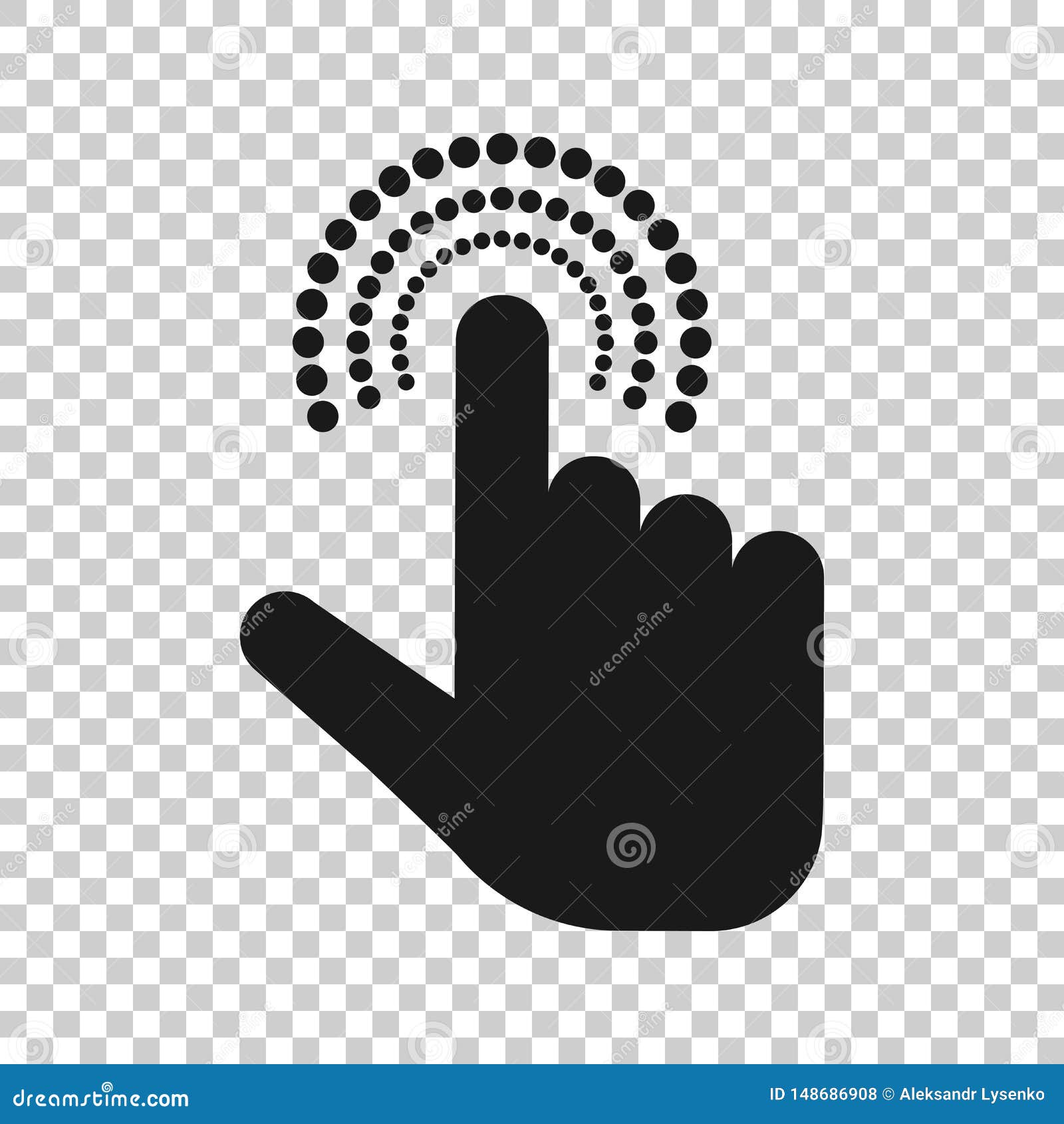 Click Mouse Icon in Transparent Style. Pointer Vector Illustration on ...