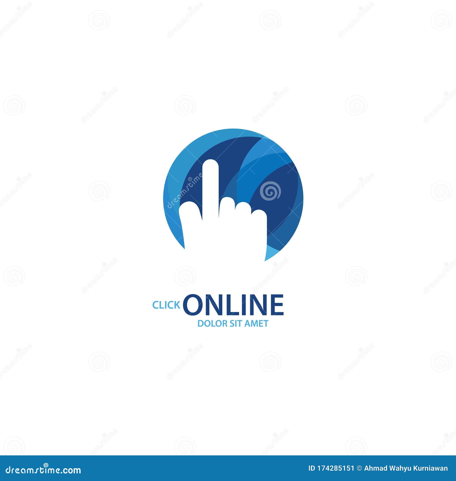 Click online store logo stock vector. Illustration of pointer - 174285151