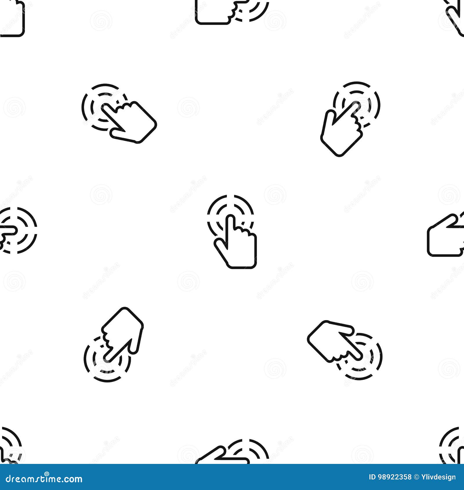 Click Pattern Seamless Black Stock Vector - Illustration of design ...