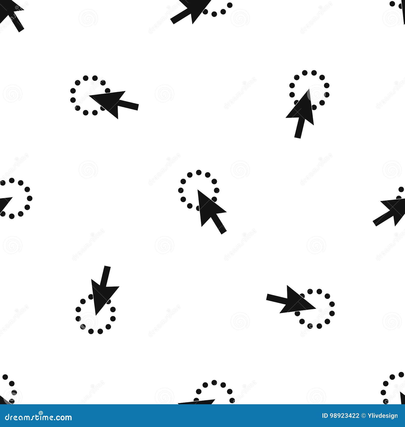 Click Pattern Seamless Black Stock Vector - Illustration of choice ...