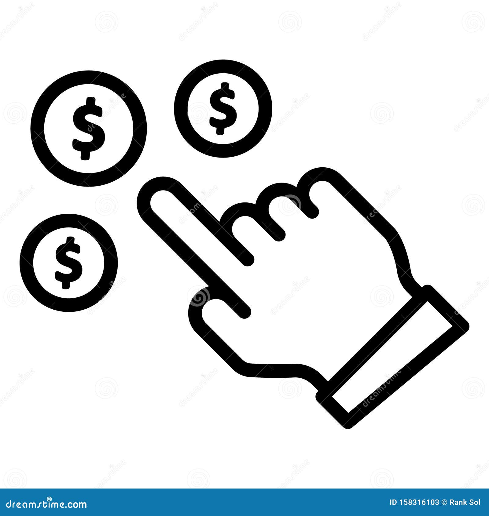 Click, Pay Isolated Vector Icon Which Can Easily Modify or Edit Stock ...