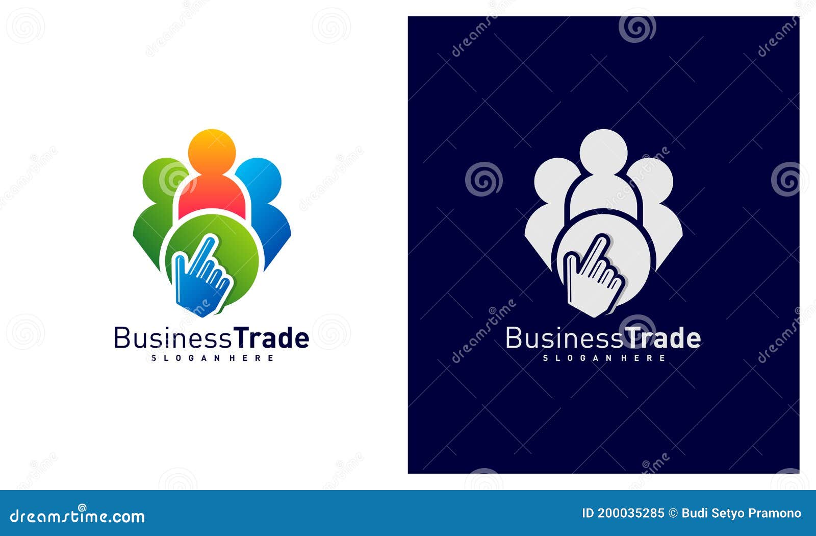 Click People Logo Design Vector, Colorful People Logo Design Template ...