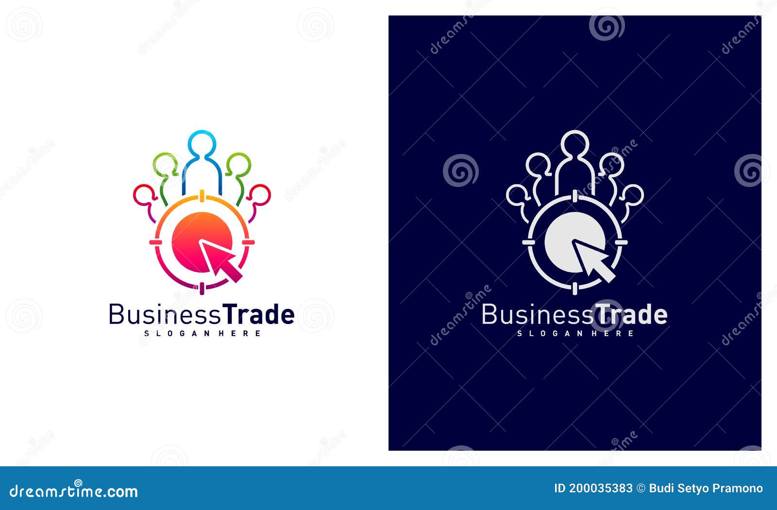 Click People Logo Design Vector, Colorful People Logo Design Template ...