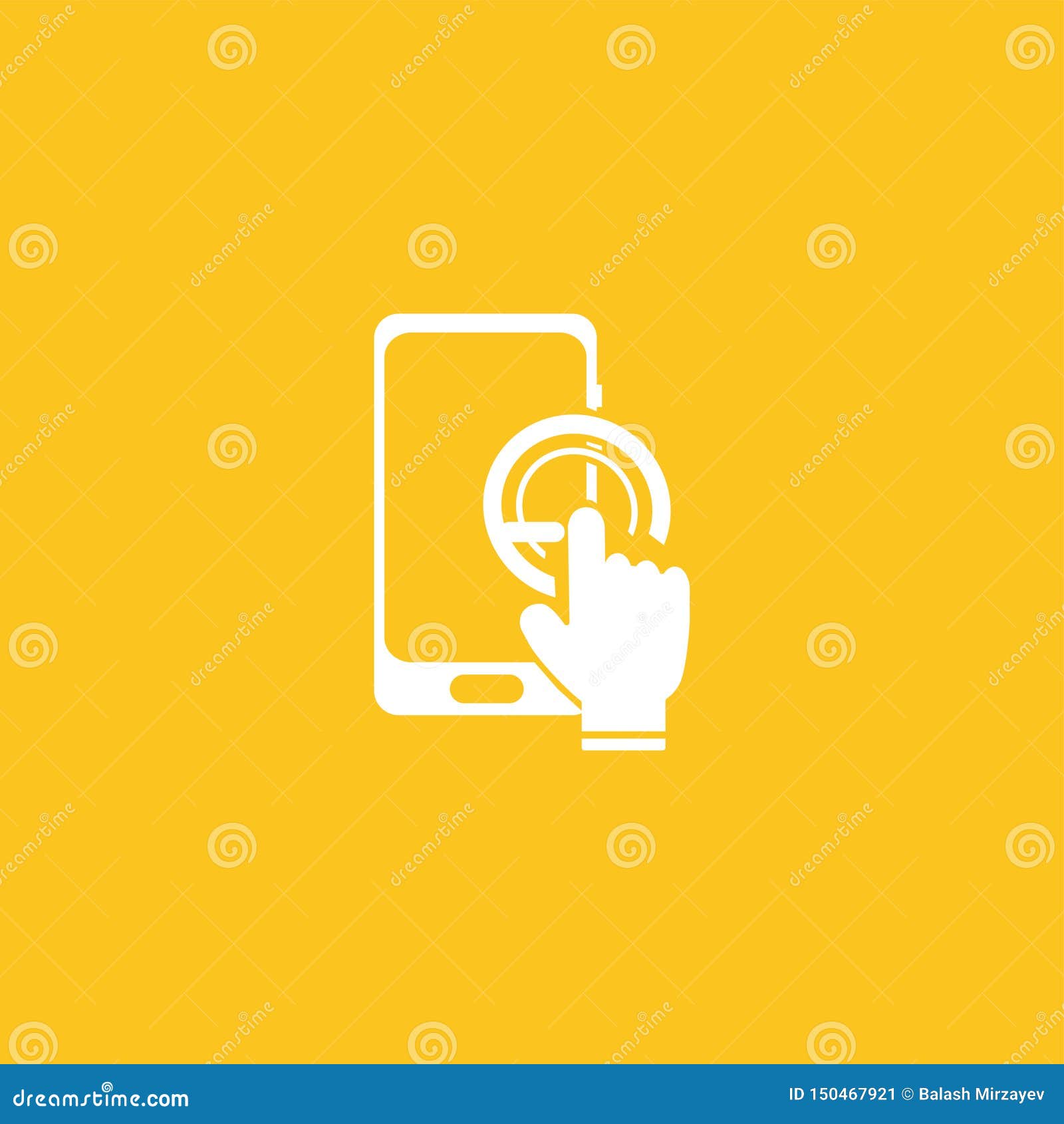 Click Phone Icon Illustration. Stock Vector - Illustration of click ...