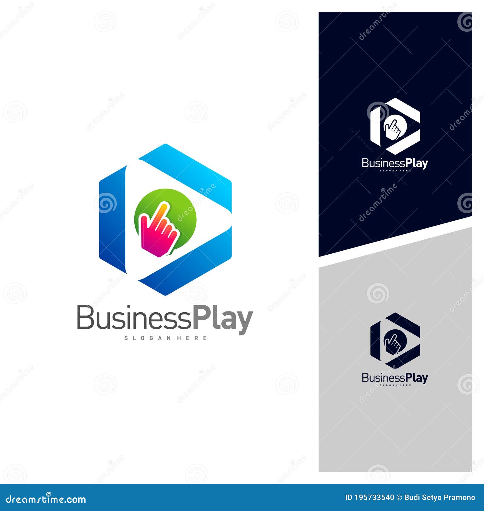 Click Play Logo Design Vector Template, Icon Play Logo Concepts Stock ...