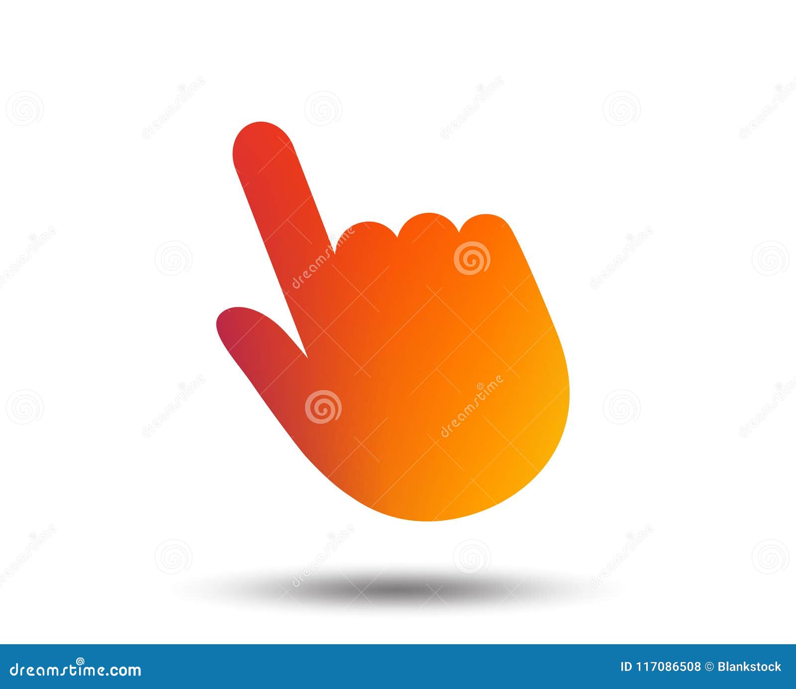 Click Pointer Icon. Hand Cursor Sign. Stock Vector - Illustration of ...