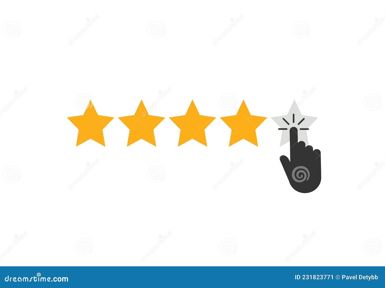 Click, Rating, Stars Icon. Vector Illustration. Flat Design Stock ...