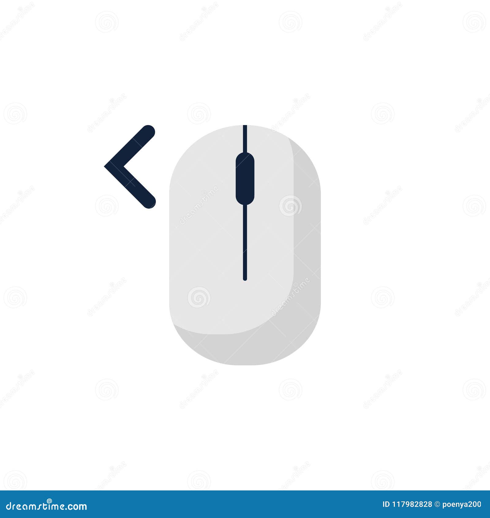 Click Right Left Computer Mouse Icon Symbol. Flat Style Design Stock ...