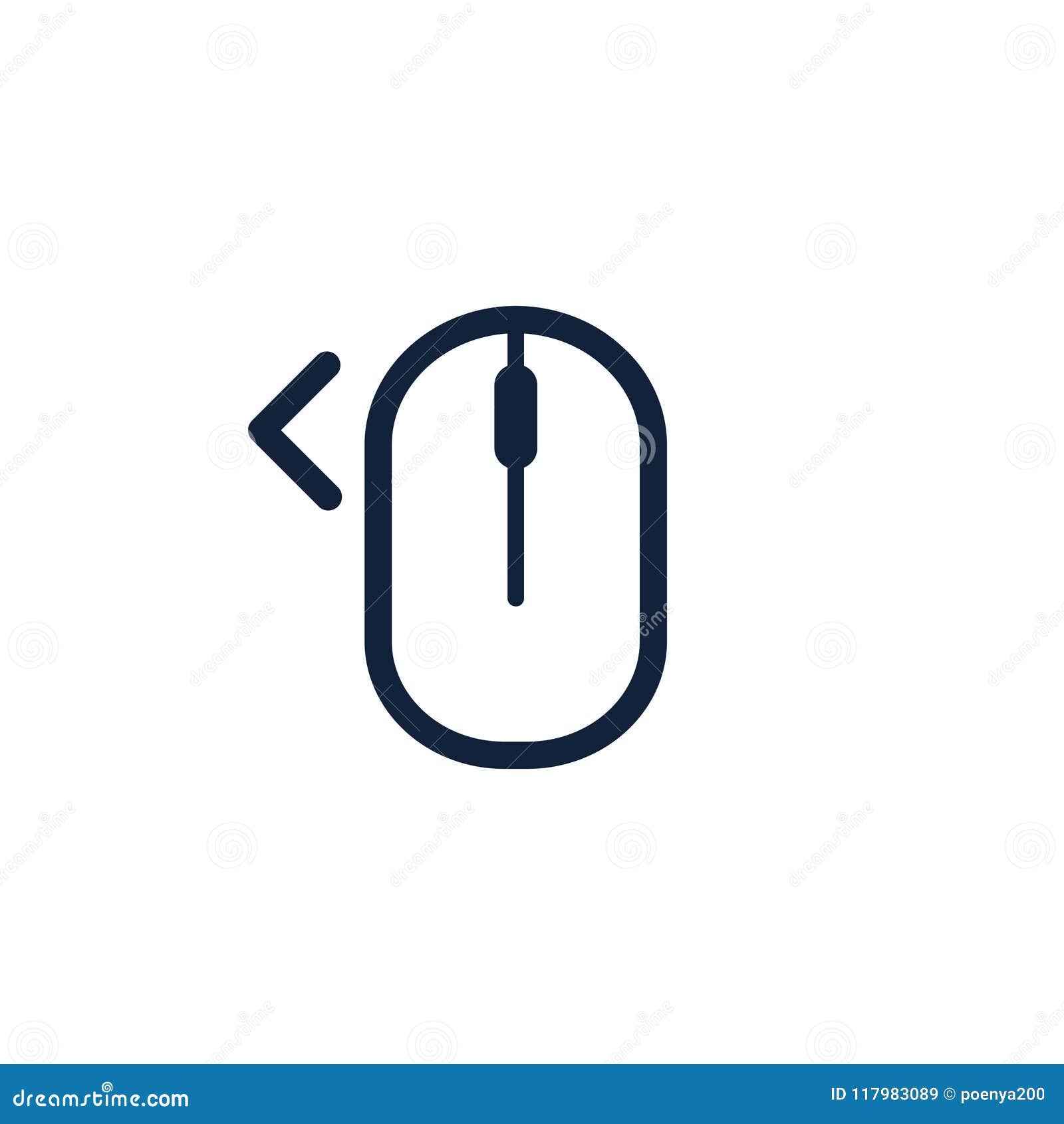 Click Right Left Computer Mouse Icon Symbol. Flat Style Design Stock ...