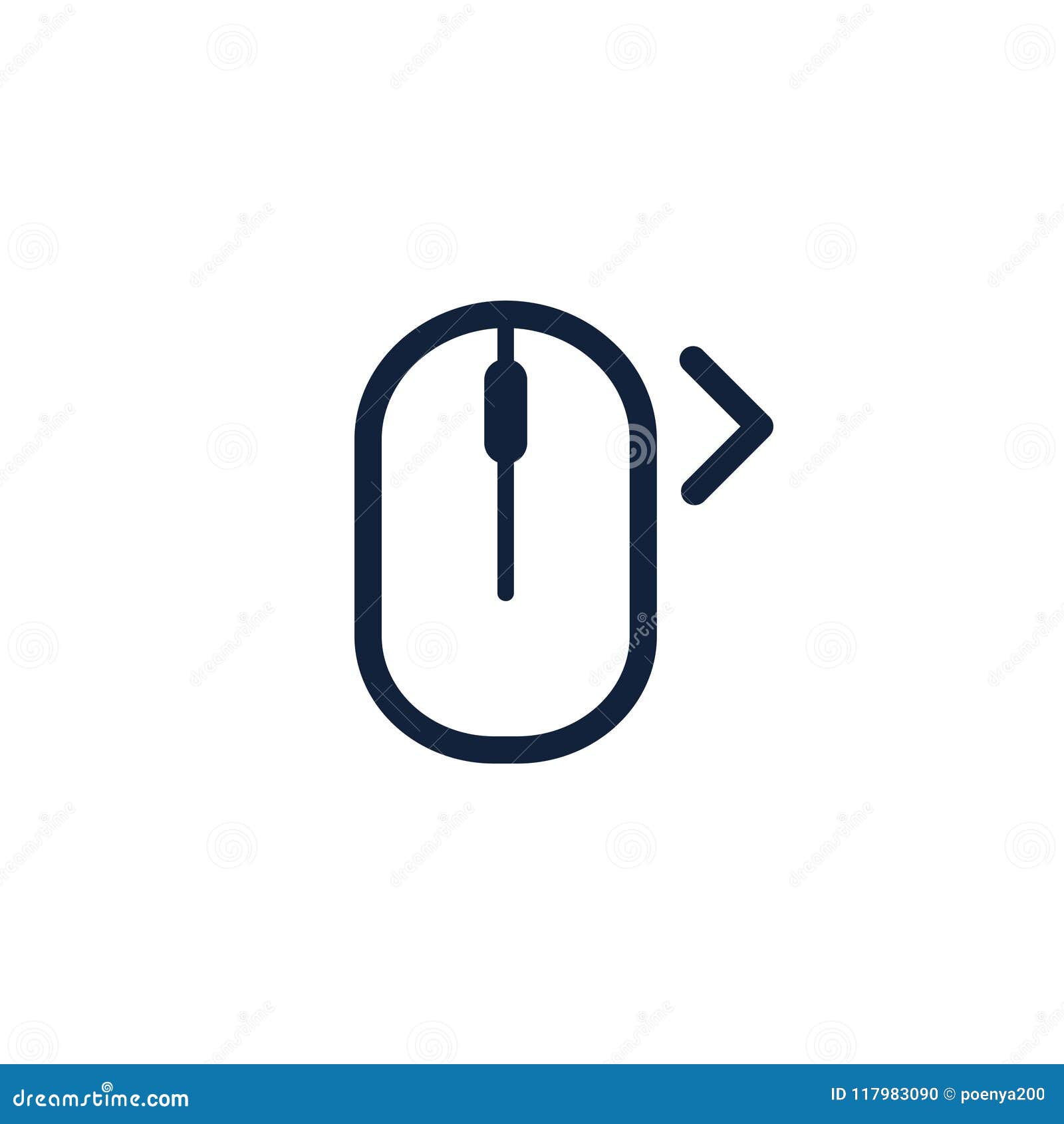 Click Right Left Computer Mouse Icon Symbol. Flat Style Design Stock ...
