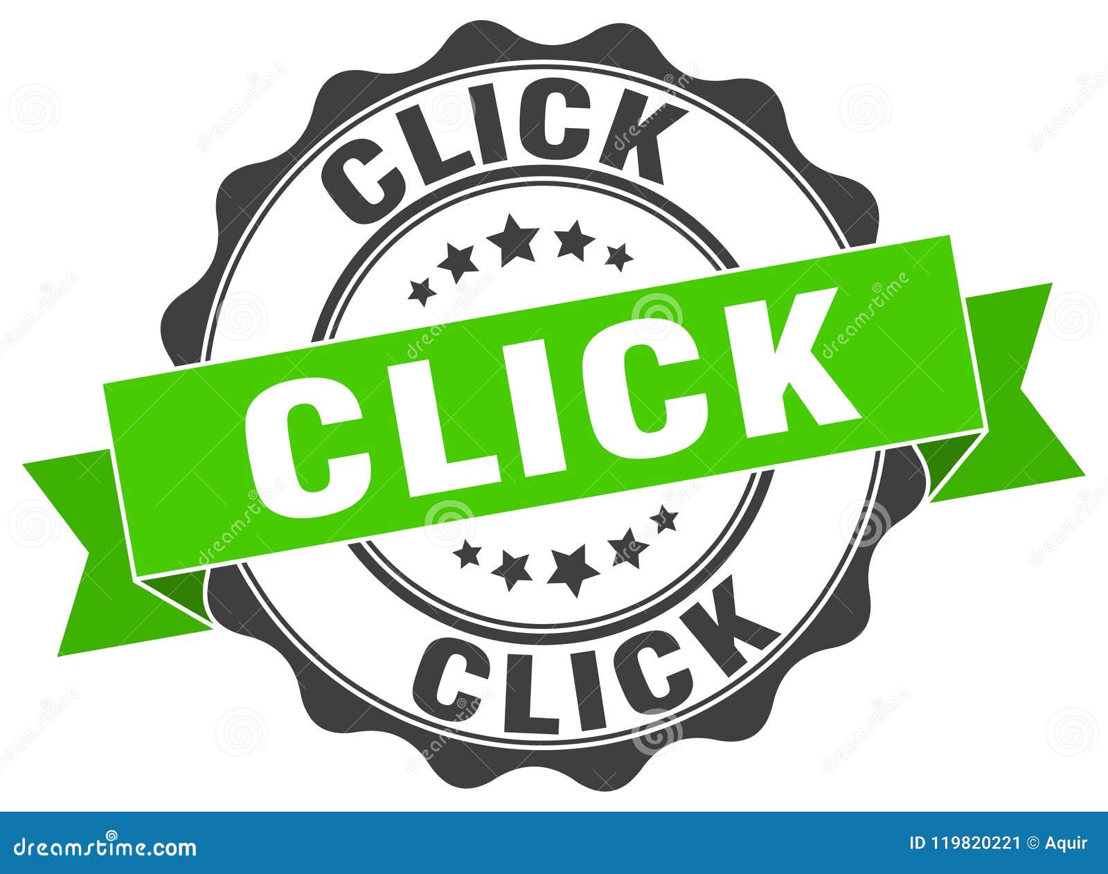 Click seal. stamp stock vector. Illustration of click - 119820221