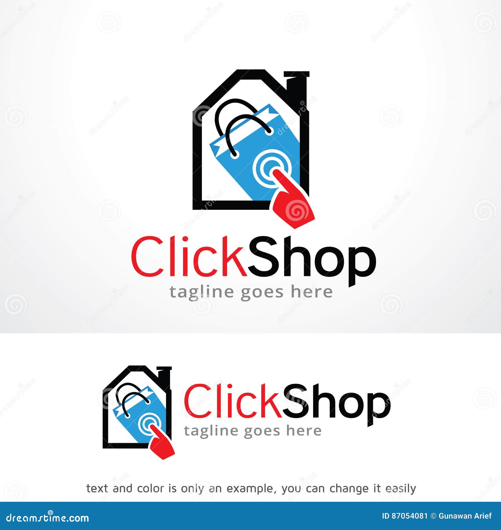 Click Shop Logo Template Design Vector Stock Vector - Illustration of ...