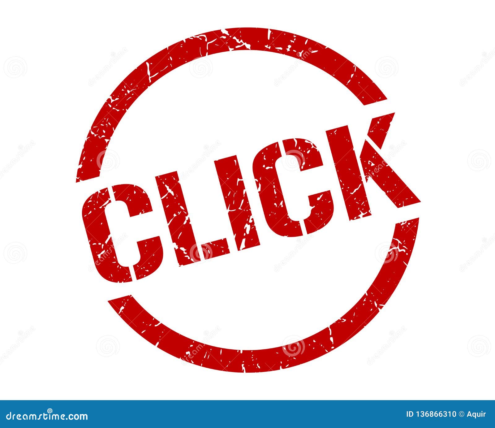 Click stamp stock vector. Illustration of grunge, rubber - 136866310