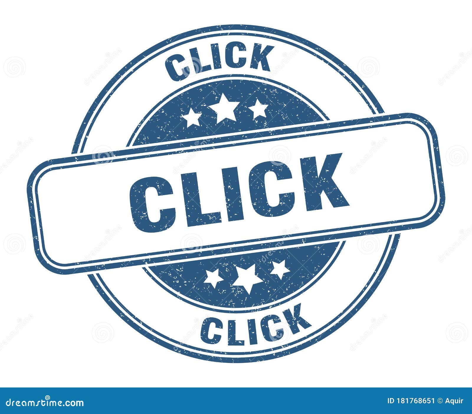Click Stamp. Click Round Grunge Sign Stock Vector - Illustration of ...