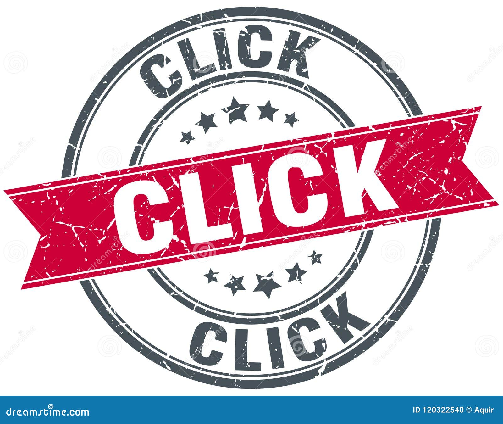 Click stamp stock vector. Illustration of white, click - 120322540