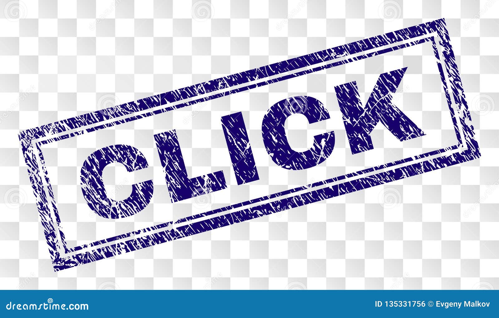 Scratched CLICK Rectangle Stamp Stock Vector - Illustration of print ...