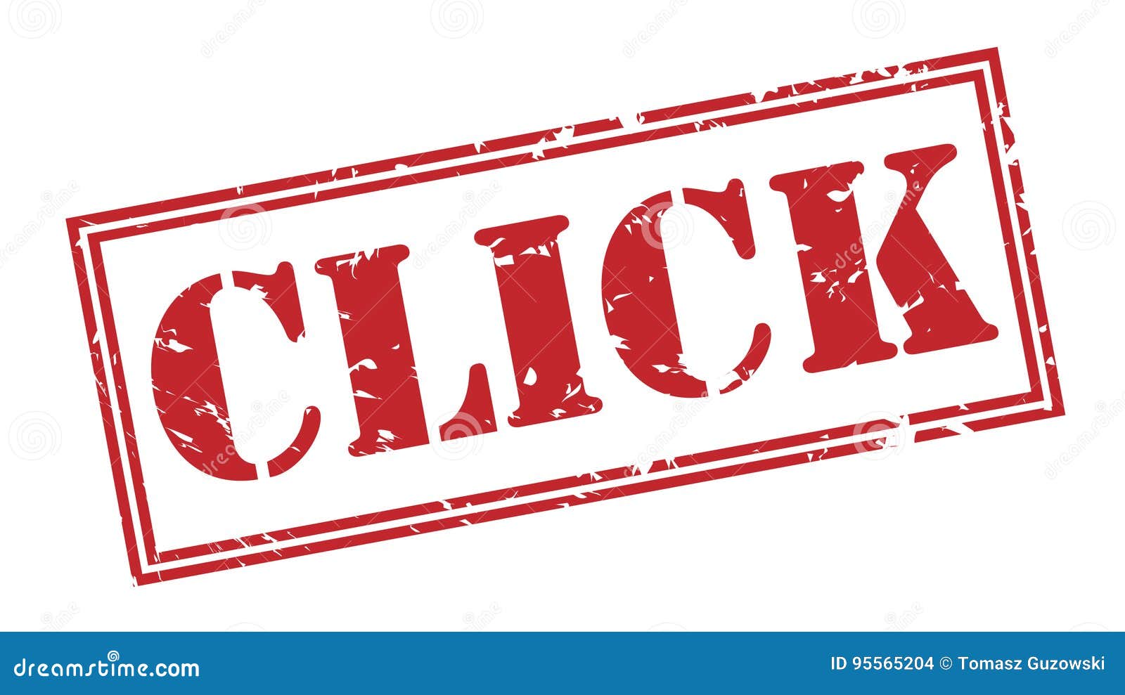 Click Stamp on White Background Stock Illustration - Illustration of ...