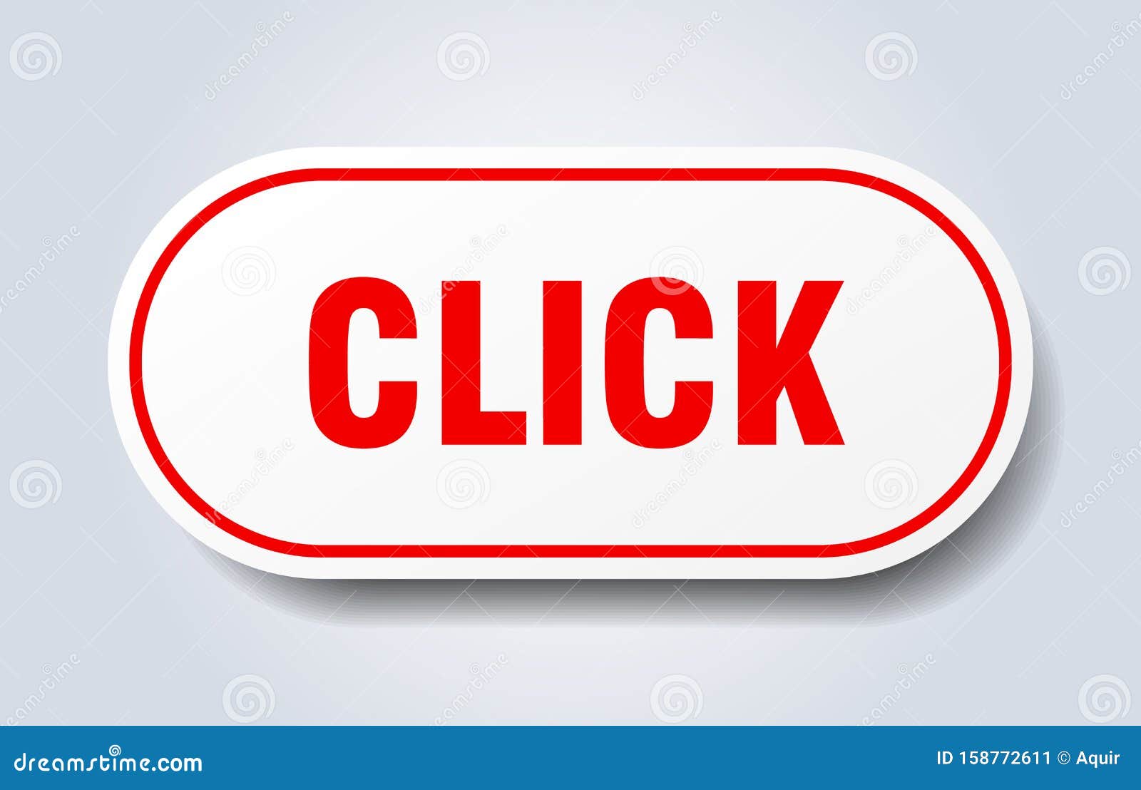 Click sticker. stock vector. Illustration of banner - 158772611