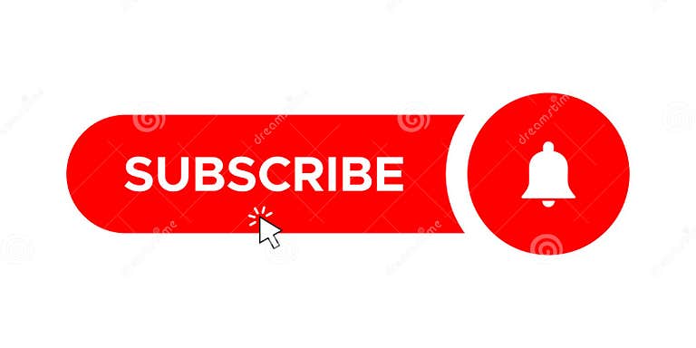 Click Subscribe Button Icon Vector in Flat Style Stock Vector ...