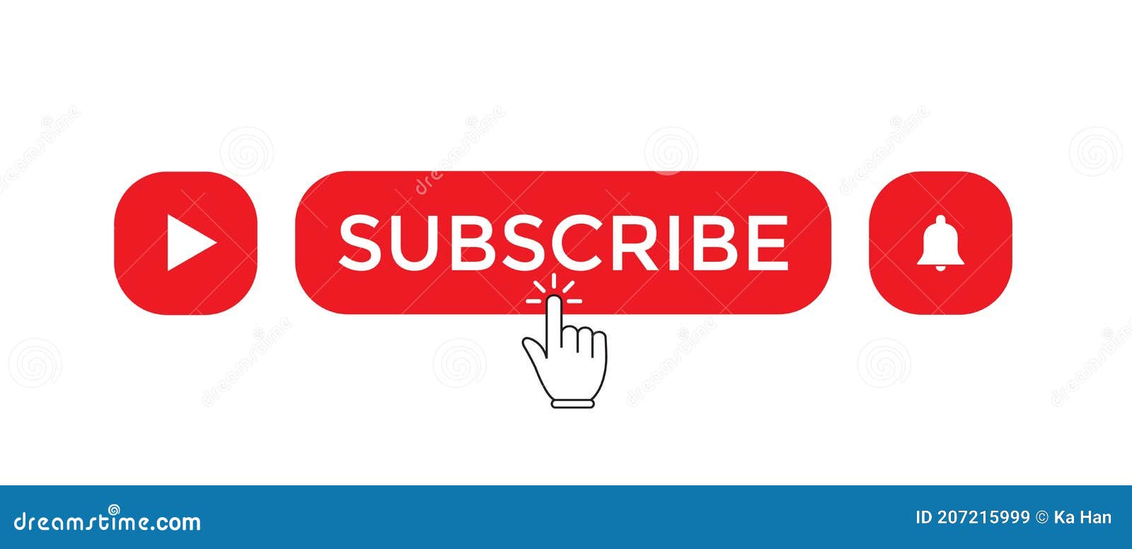 Click the Subscribe Button Vector in Flat Style Stock Vector ...