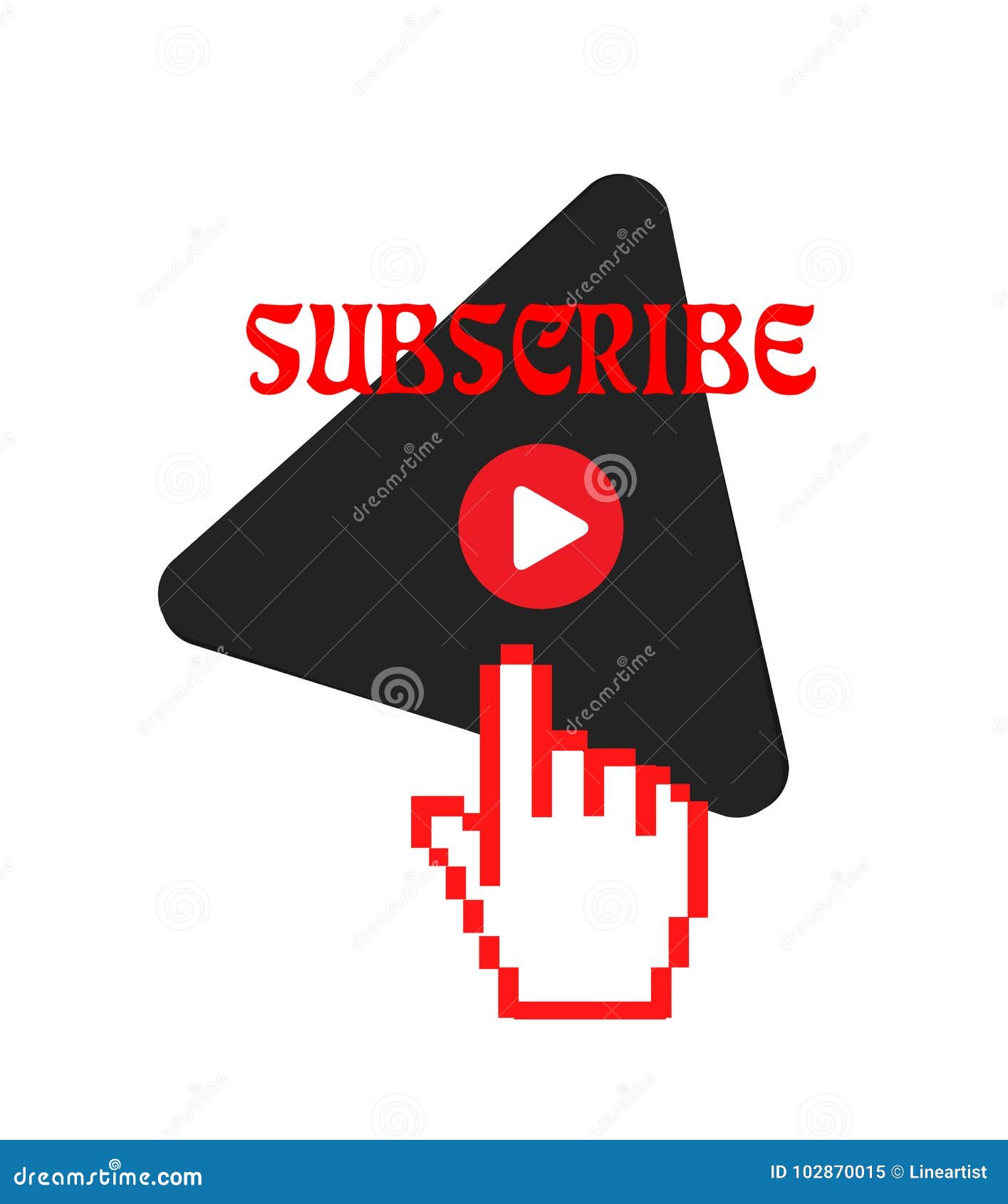 Click on Subscribe Button Vector Graphic Stock Illustration ...