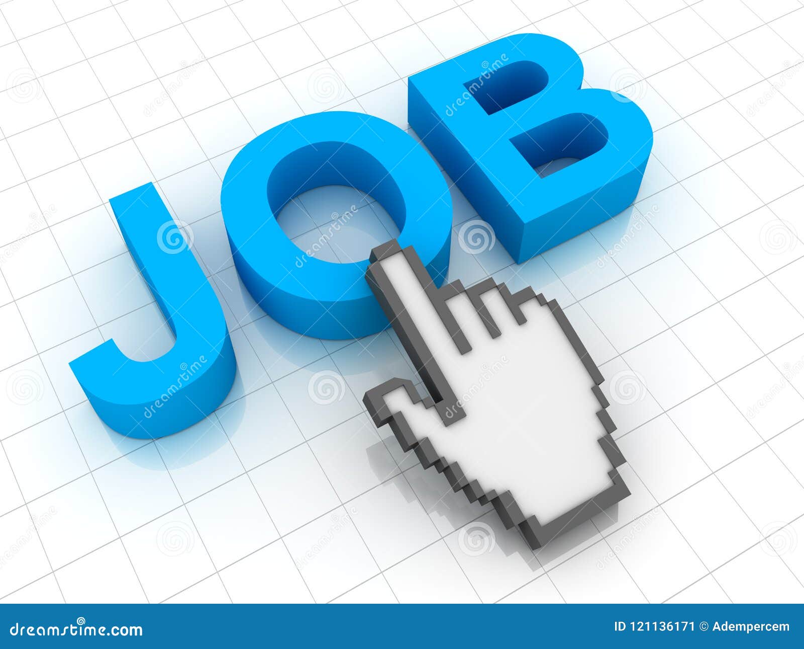 Click to Job Text stock illustration. Illustration of search - 121136171