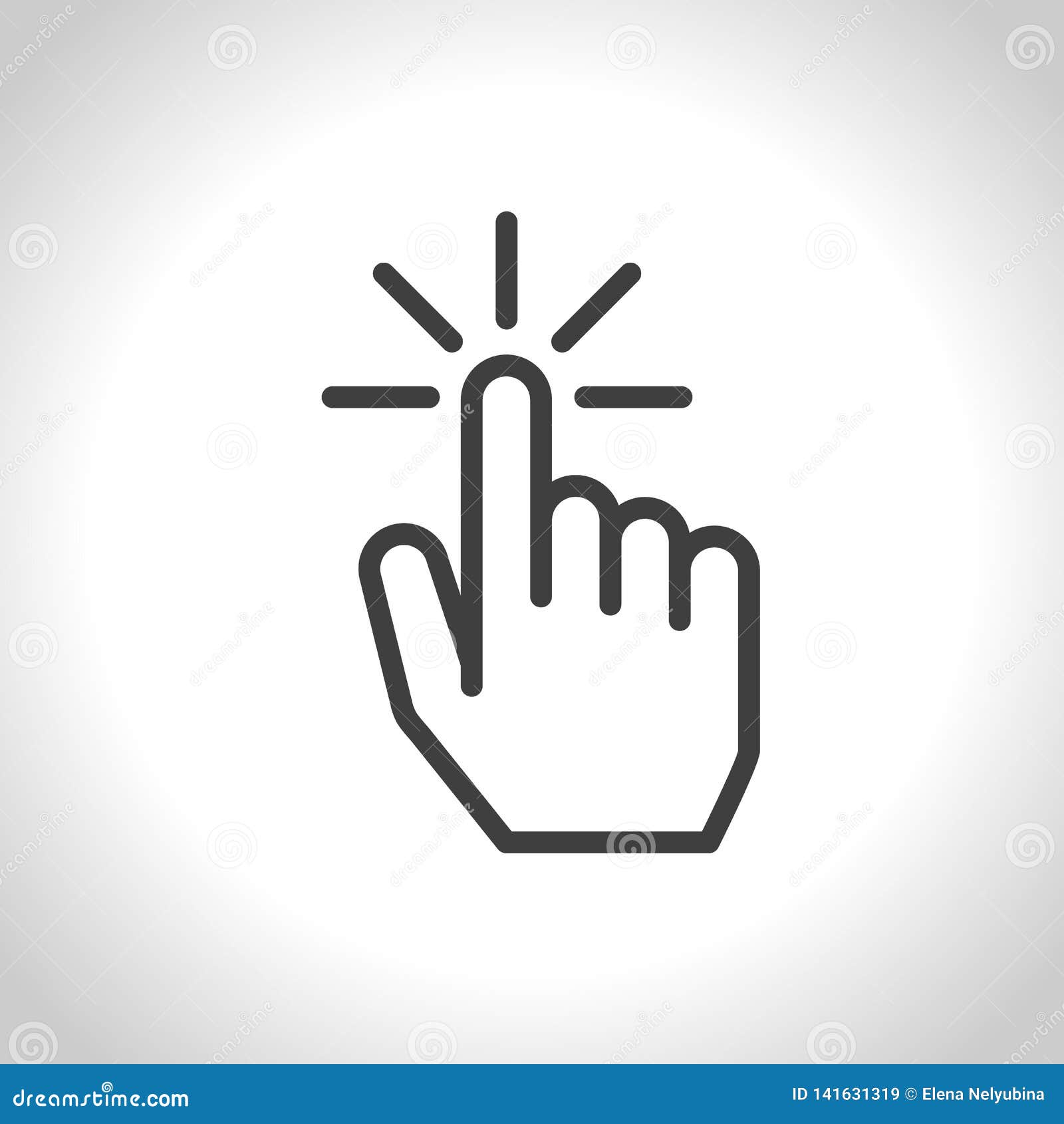 Click Touch Screen, Hand with Mobile, Smartphone Icon. Vector. Stock ...