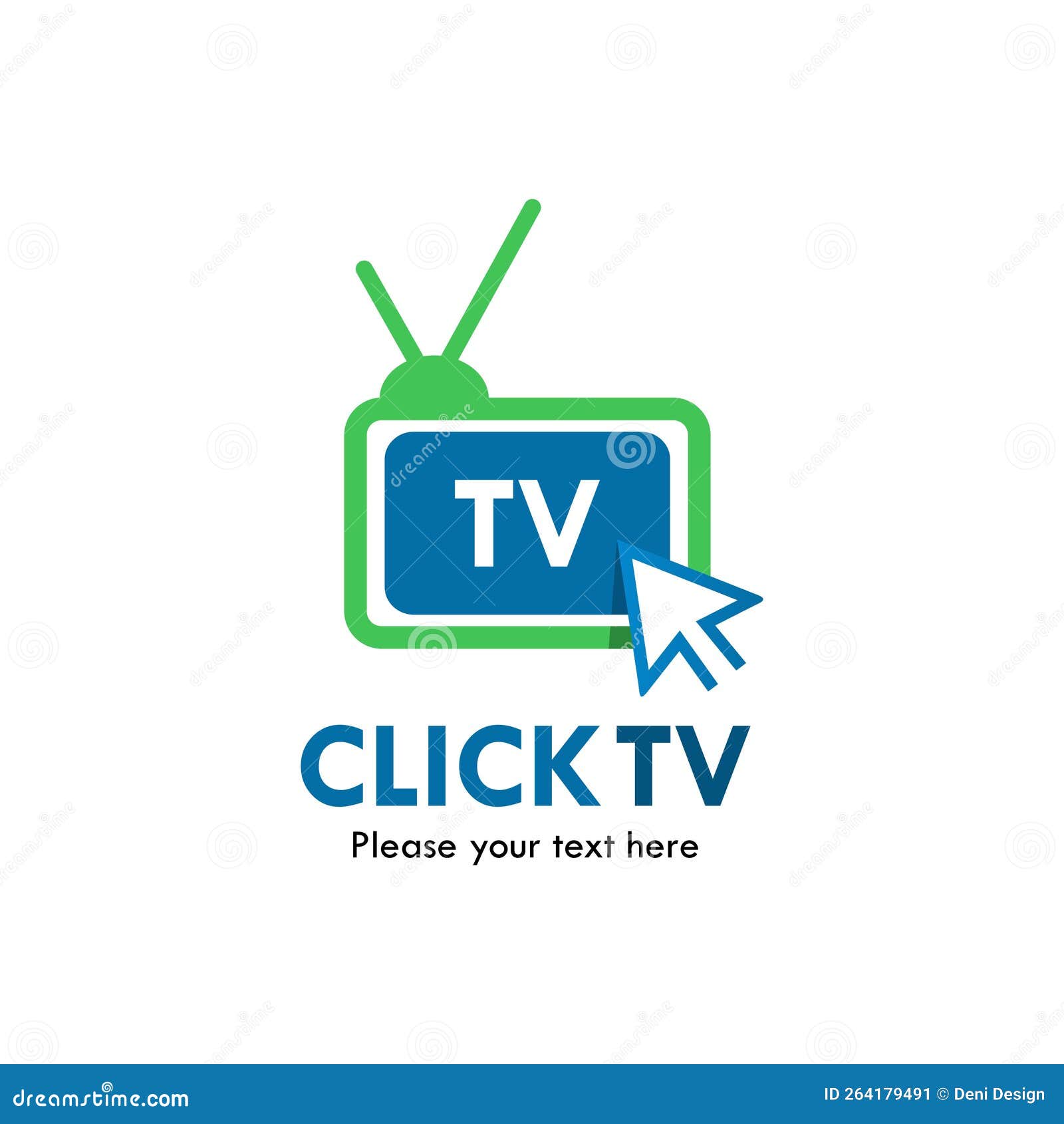 Click tv logo stock vector. Illustration of element - 264179491