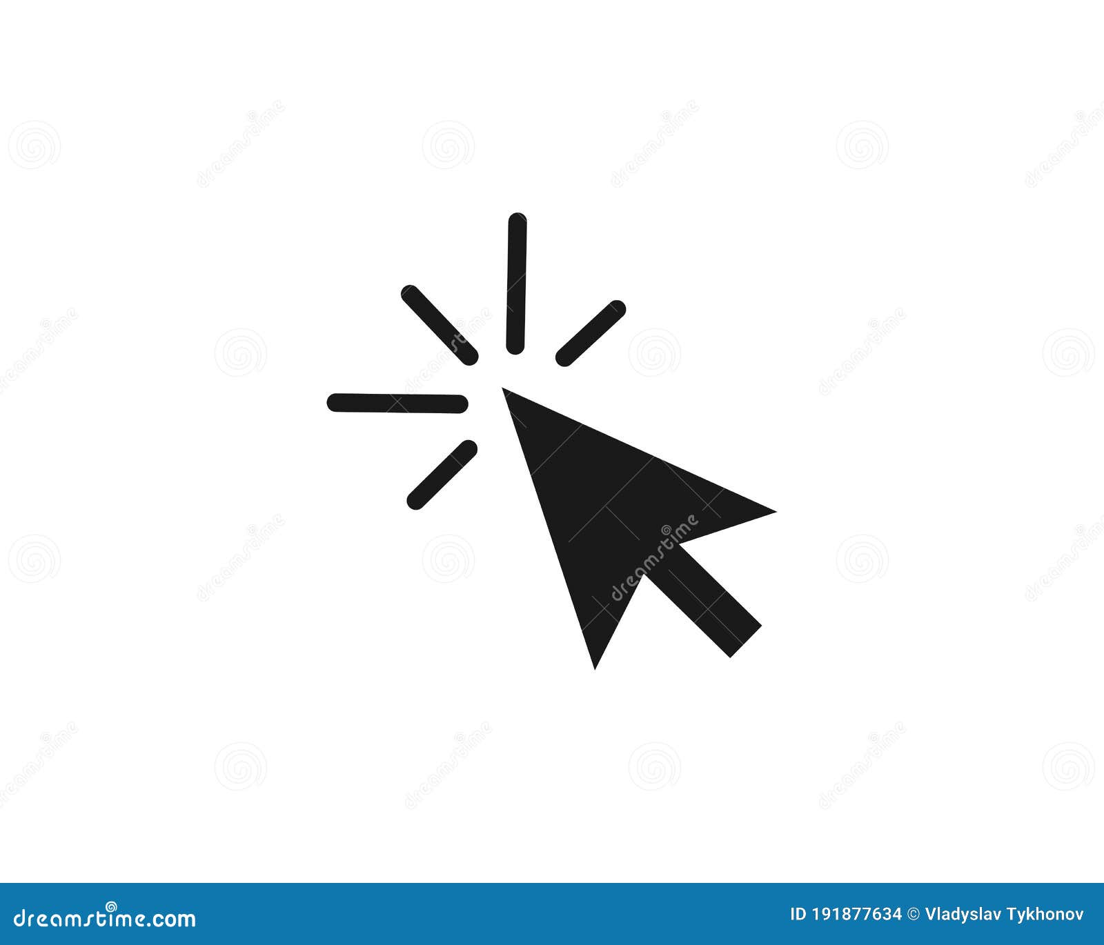 Click Vector Icon in Modern Design Style for Web Site. Vector EPS 10 ...