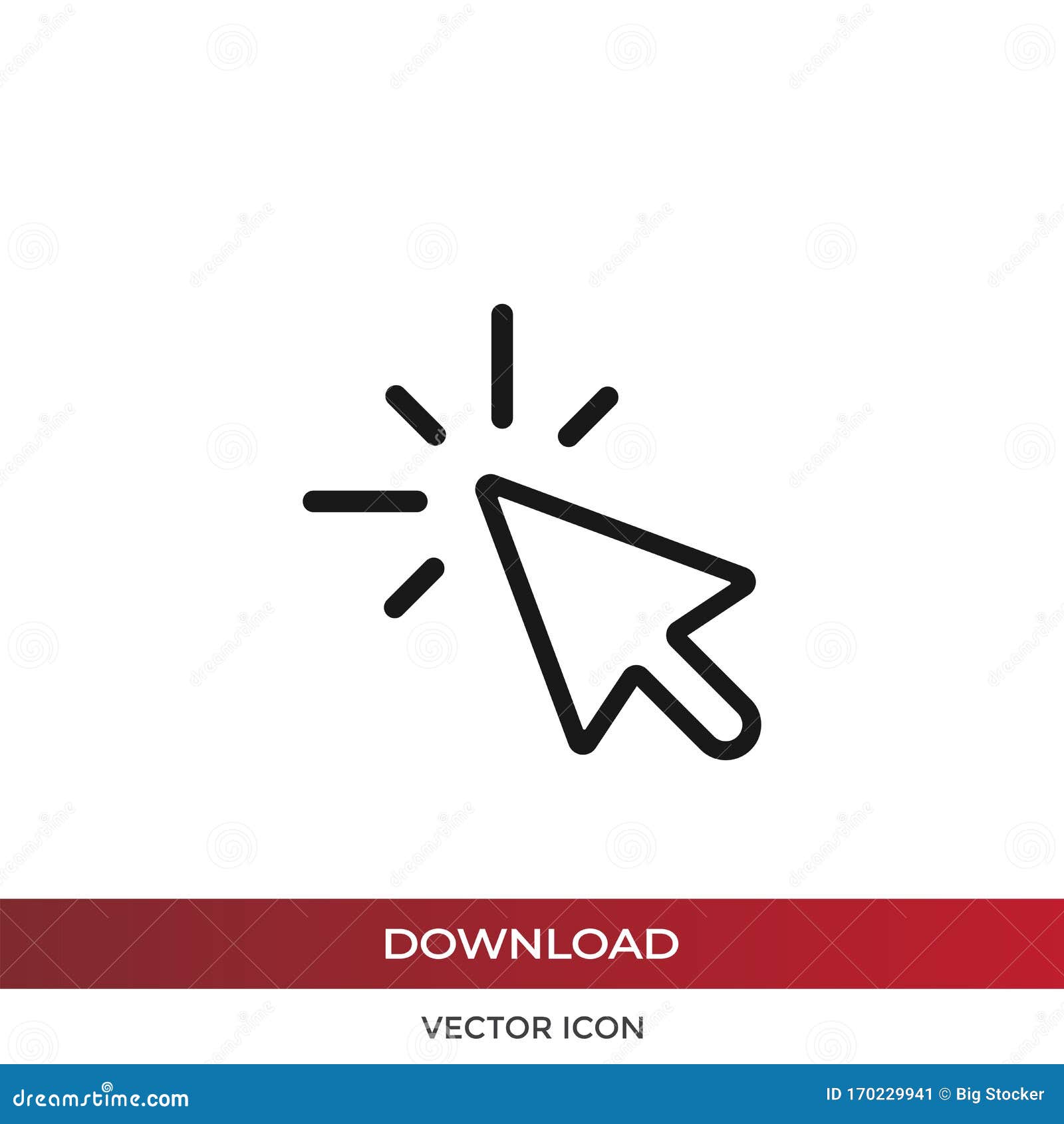 Click Vector Icon in Modern Design Style for Web Site and Mobile App ...