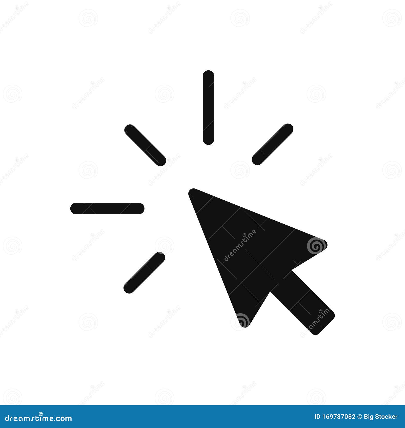 Click Vector Icon in Modern Design Style for Web Site and Mobile App ...